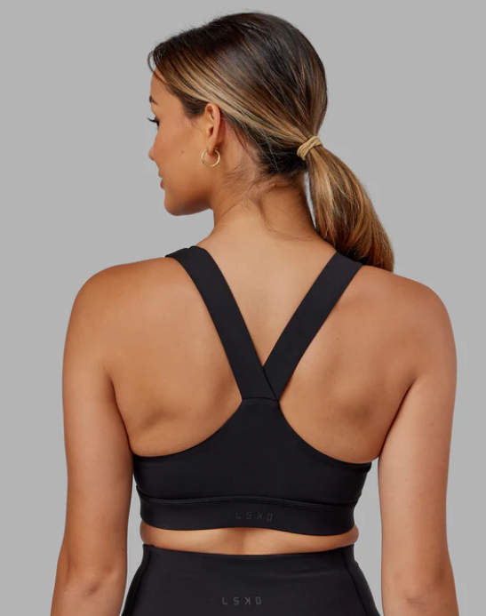 Rep Sports Bra (Black-Boysenberry) – Turf Games
